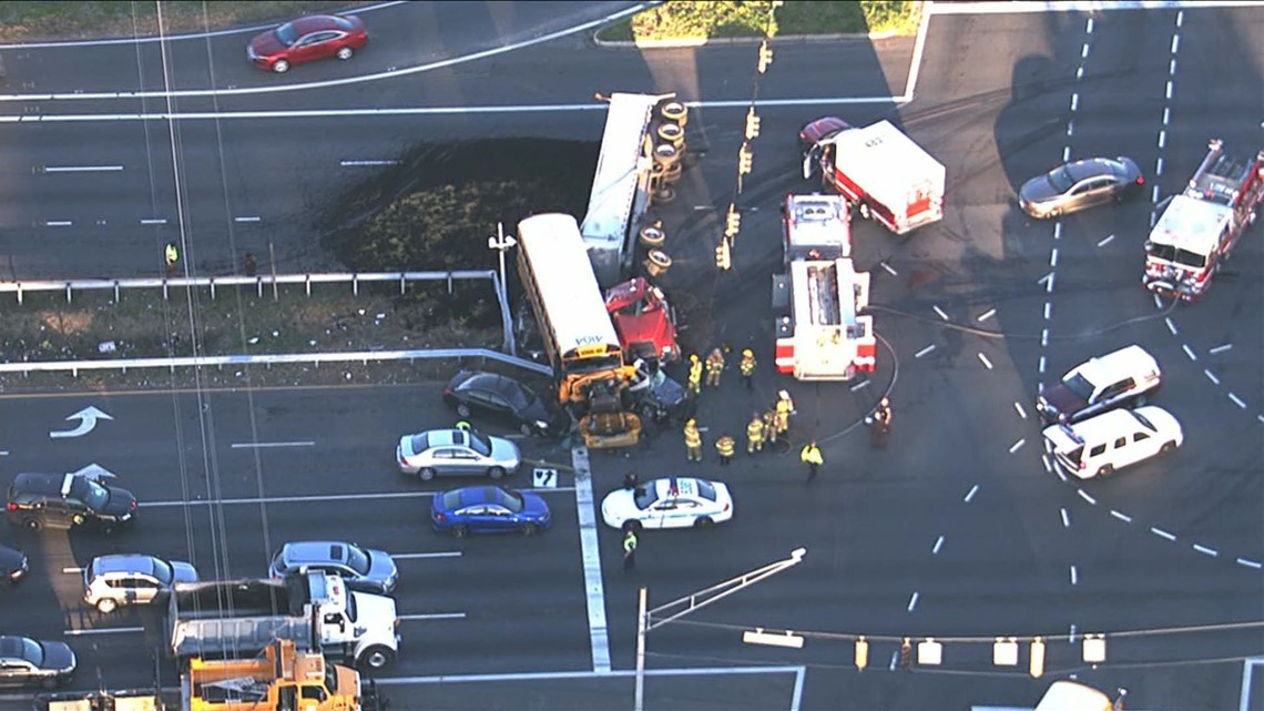 1 dead, 6 injured including students after crash with school bus and ...