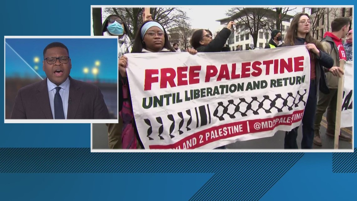 Ceasefire rally held outside Israel Embassy | wusa9.com