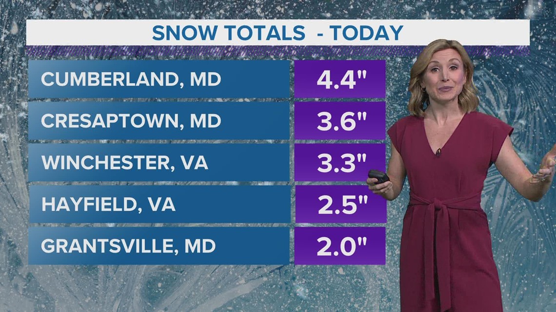 Cumberland, Maryland saw more than 4 inches of snow... in April ...