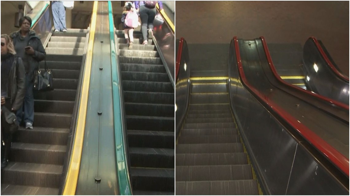 Metro makes colorful change to escalator handrails | wusa9.com