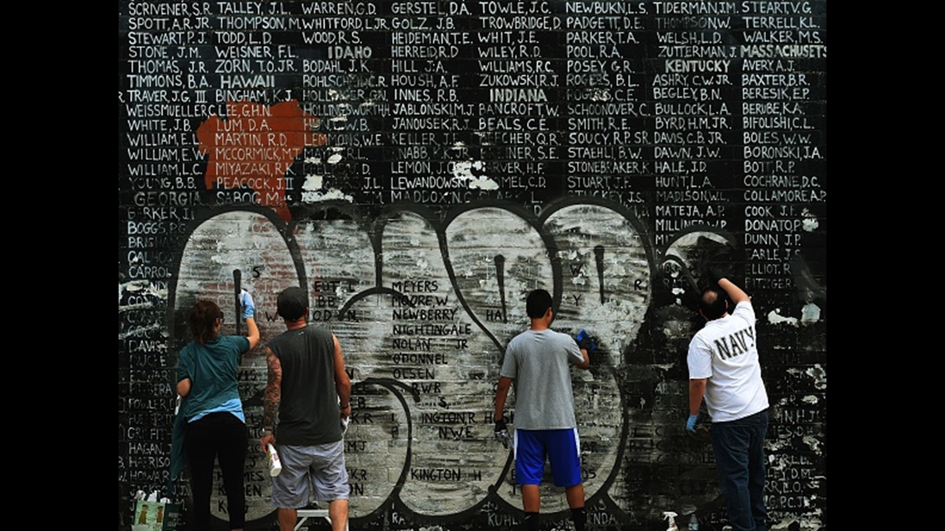 VERIFY: Is graffiti on Vietnam Memorial from protesters? | wusa9.com