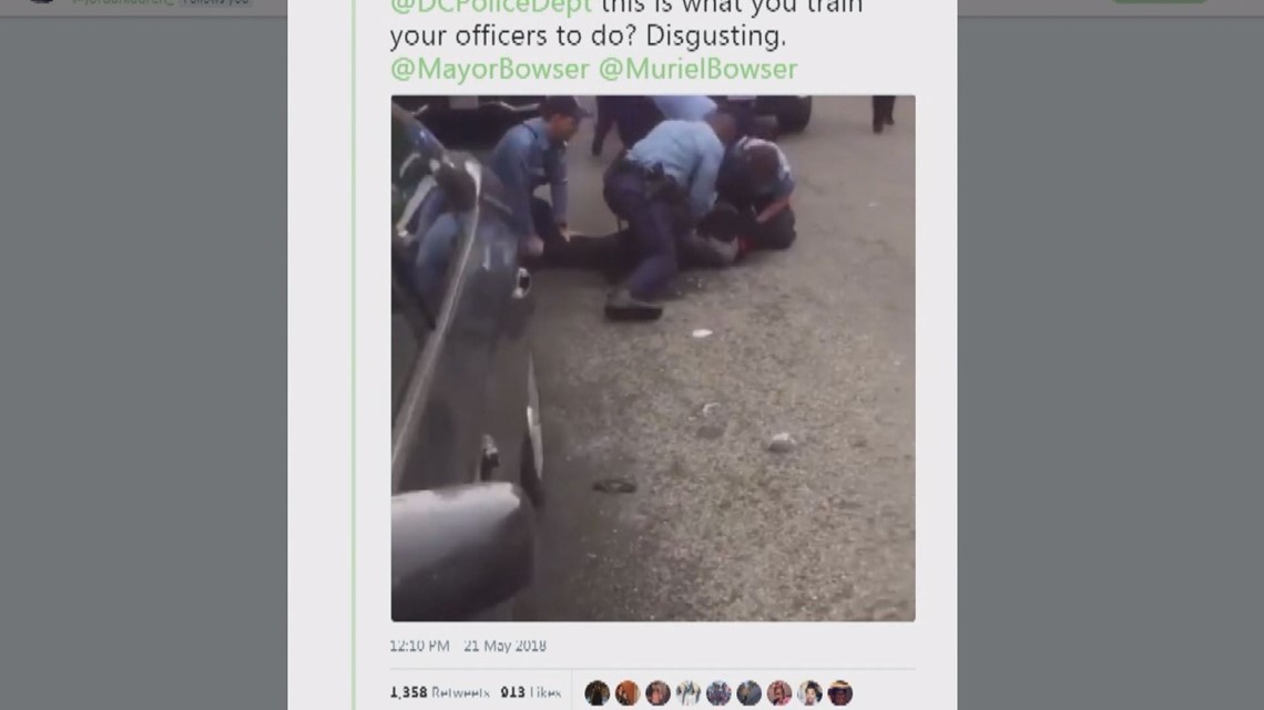 Video shows police restraining man on same DC street where another was ...