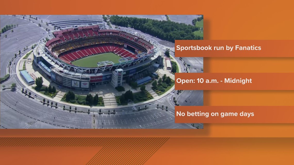 Washington Commanders open sports book inside FedEx Field | wusa9.com
