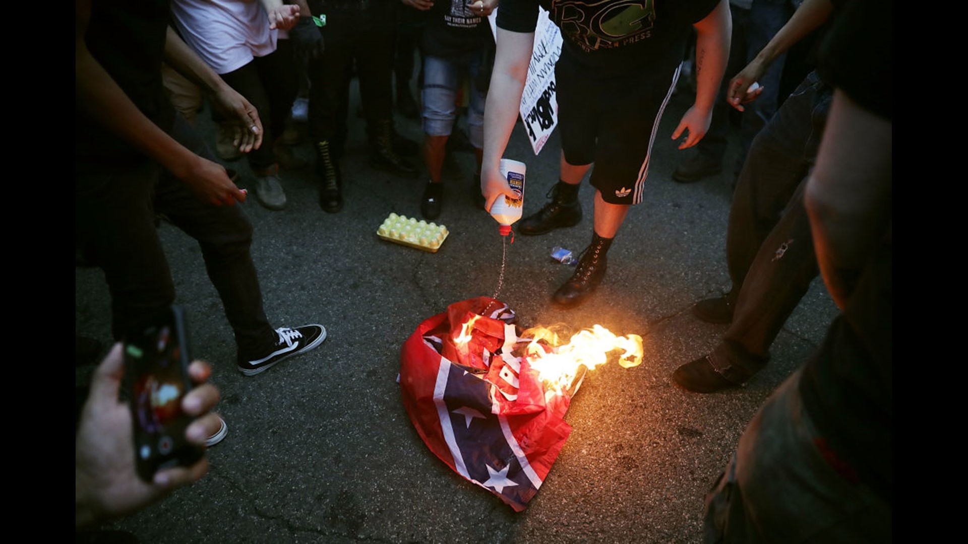 'People were too scared' | Unite the Right attendees vastly outnumbered ...