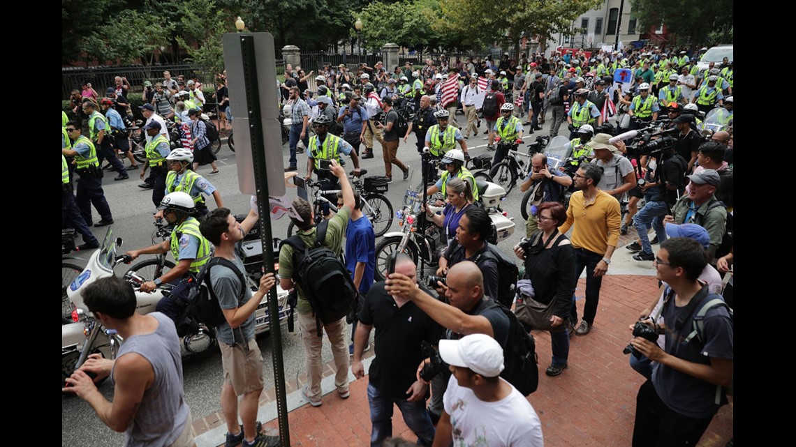 'People were too scared' | Unite the Right attendees vastly outnumbered ...