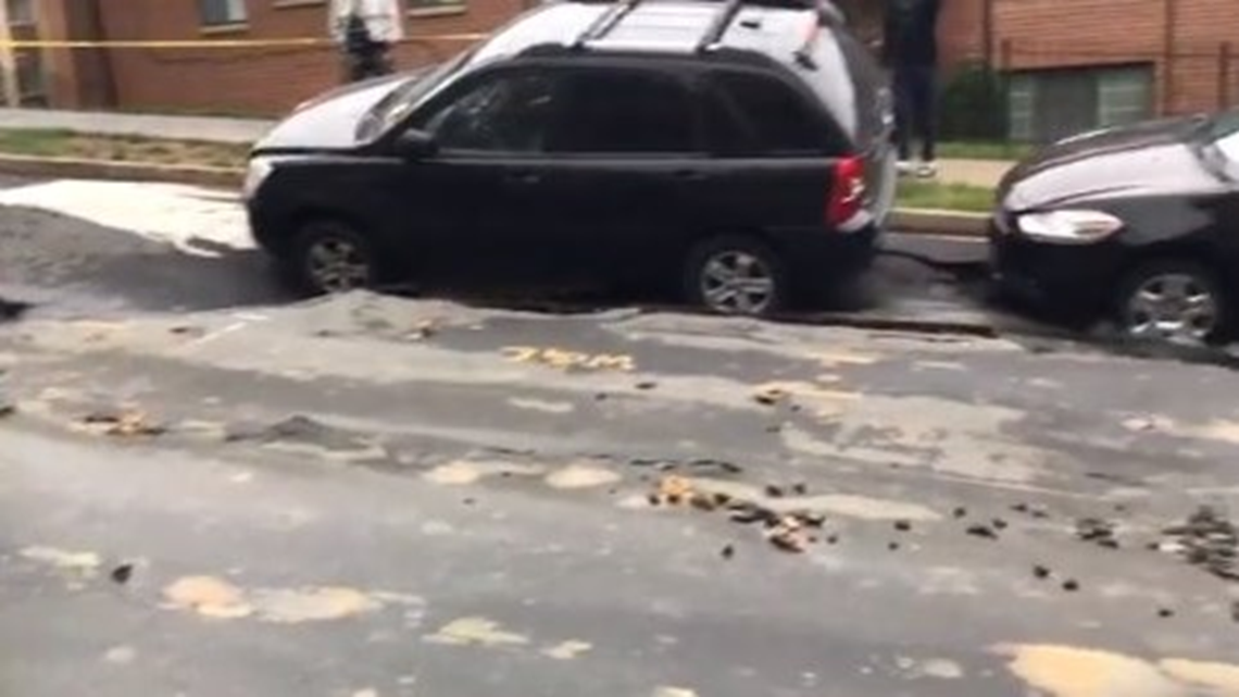 Cars sinking into road after 8 inch water main break in Southeast ...
