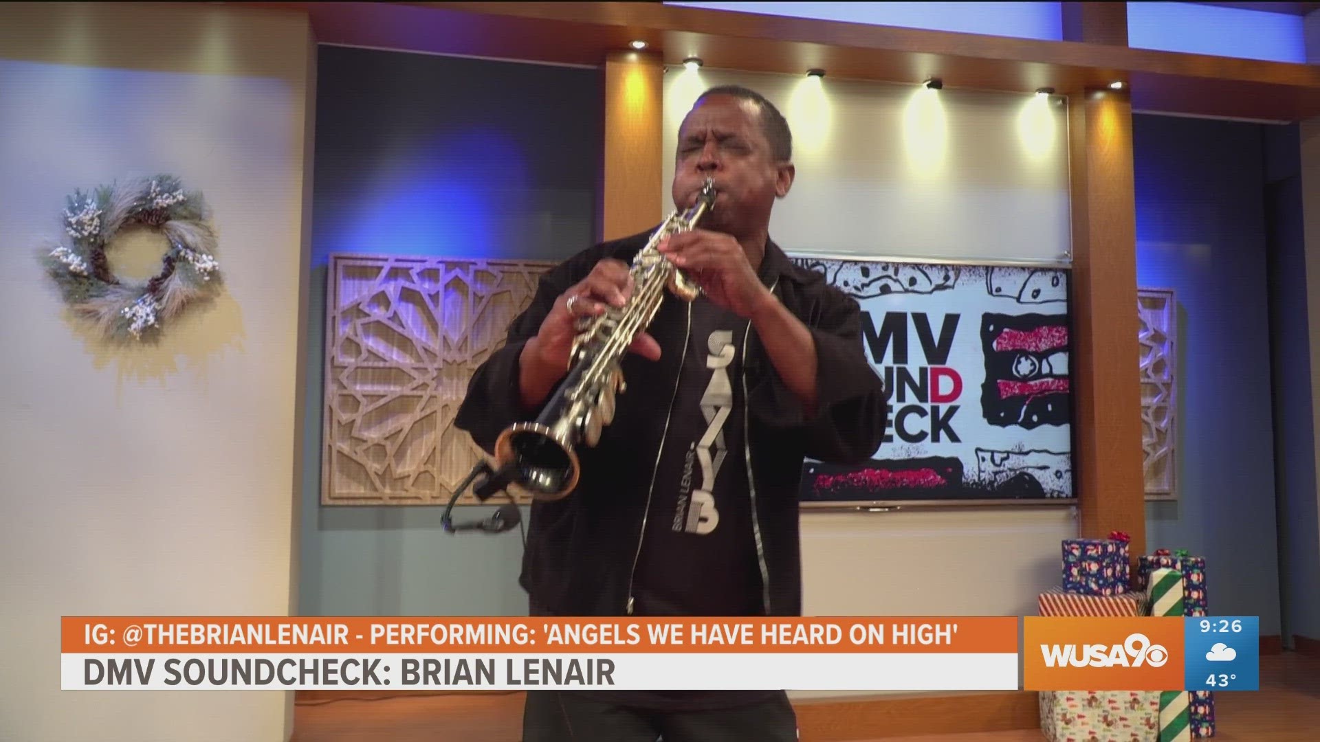Local Saxophonist Brian Lenair performs holiday music for the DMV ...