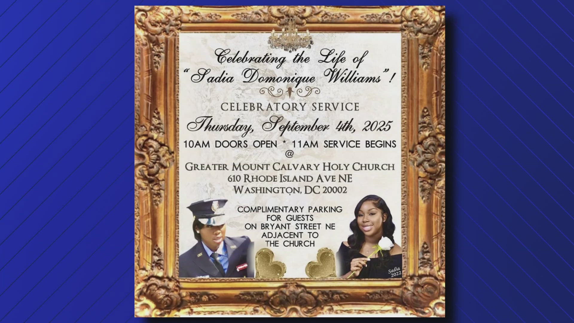 DC Fire graduate Sadia Williams' funeral details announced | wusa9.com