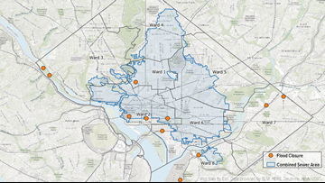 Here's where in D.C. you should treat floodwater like it's sewage ...