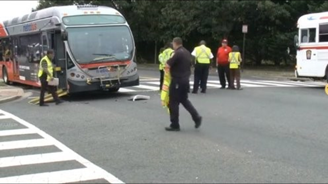 9 people transported to hospital after Metro bus, van crash in ...