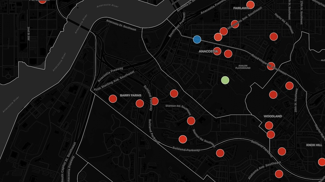 MAP: 2018 Washington D.C. Homicides | wusa9.com