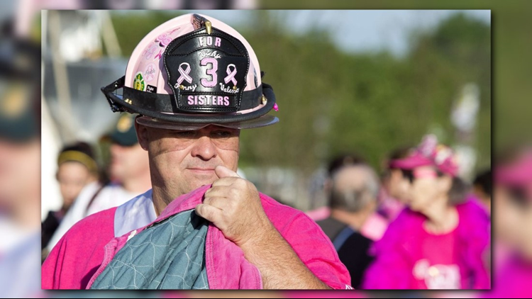 'Pink fireman' spreading awareness after losing 3 sisters to breast ...
