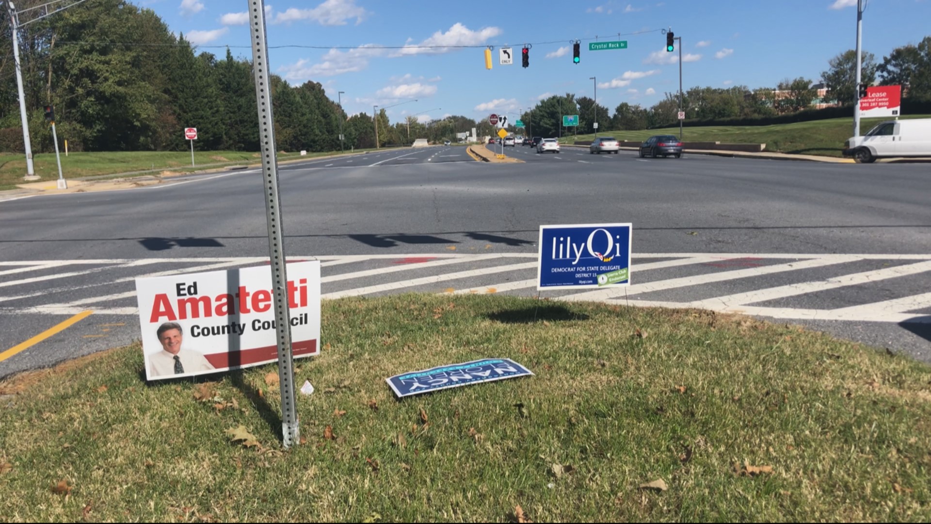 VERIFY: Are these political campaign signs placed illegally in a ...