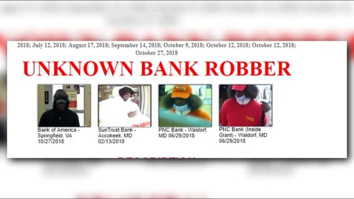 WANTED: 'Beltway Bank Bandit' suspected of robbing 14 banks in DC area ...