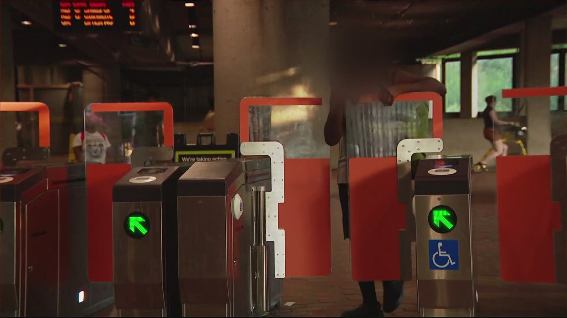 Metro fare evaders push through gates designed to prevent people from ...