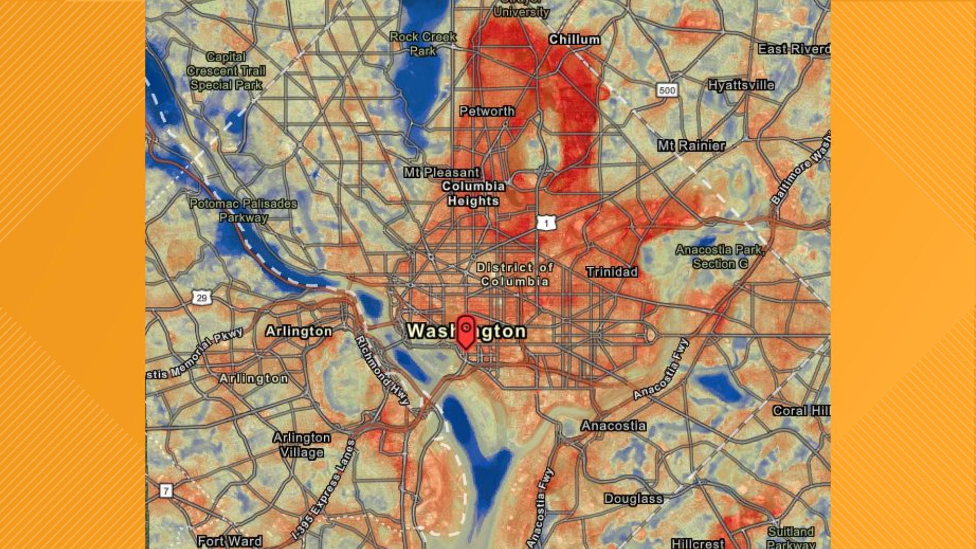 DC heat urban heat islands neighborhood heatwave | wusa9.com