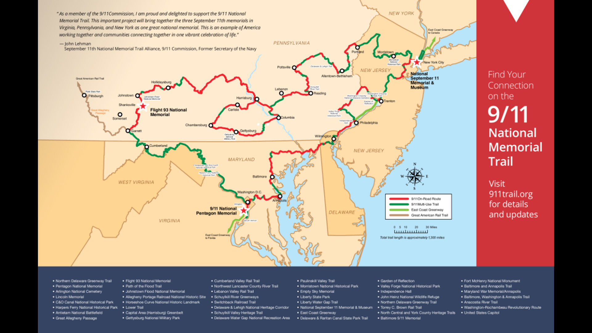 September 11th National Memorial Trail designation | wusa9.com