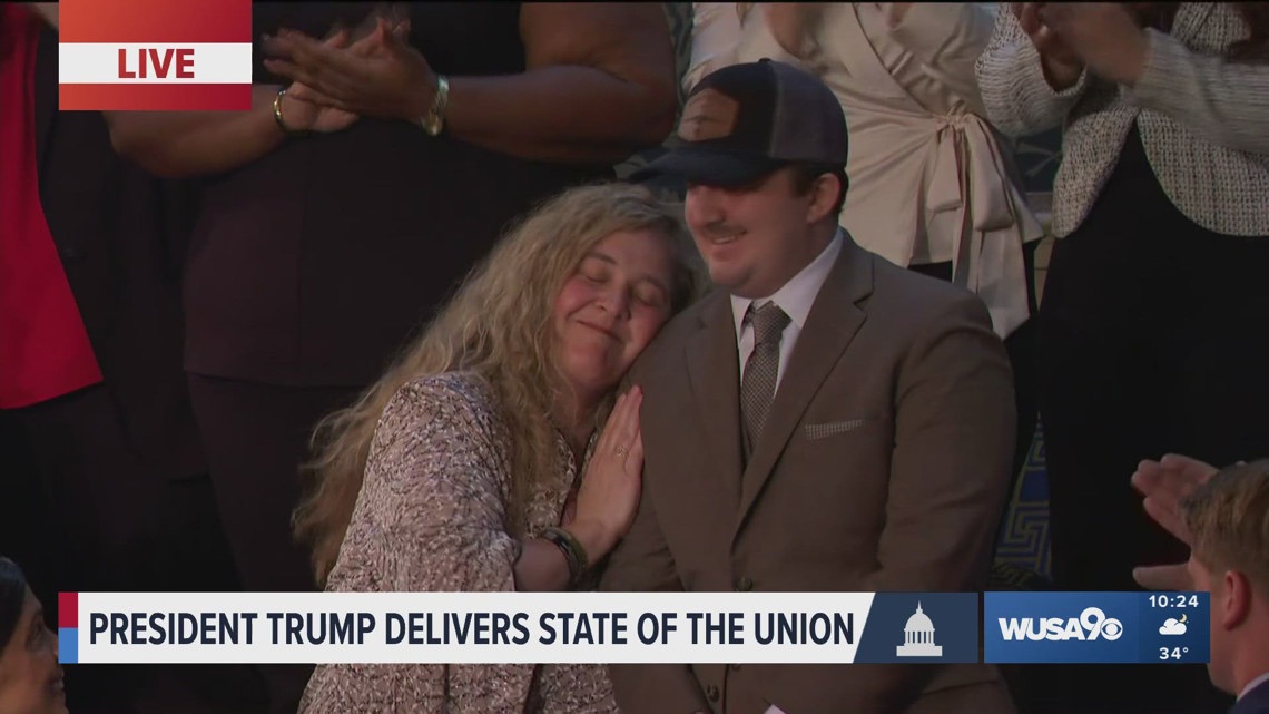 President Trump honors National Guard troops Andrew Wolfe and Sarah ...
