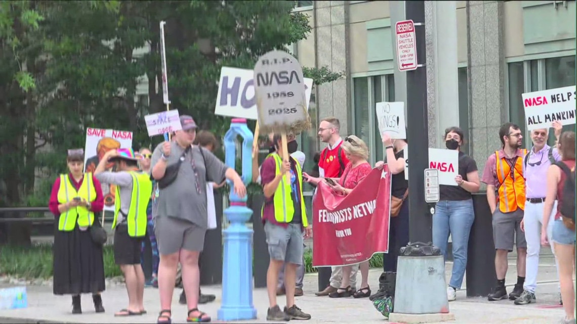 Protests held outside of NASA headquarters in DC | wusa9.com