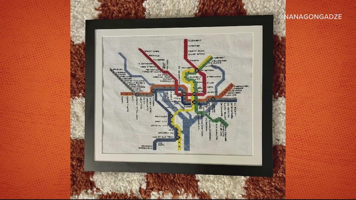 This woman cross-stitched a complete Metro map | It's A DC Thing ...