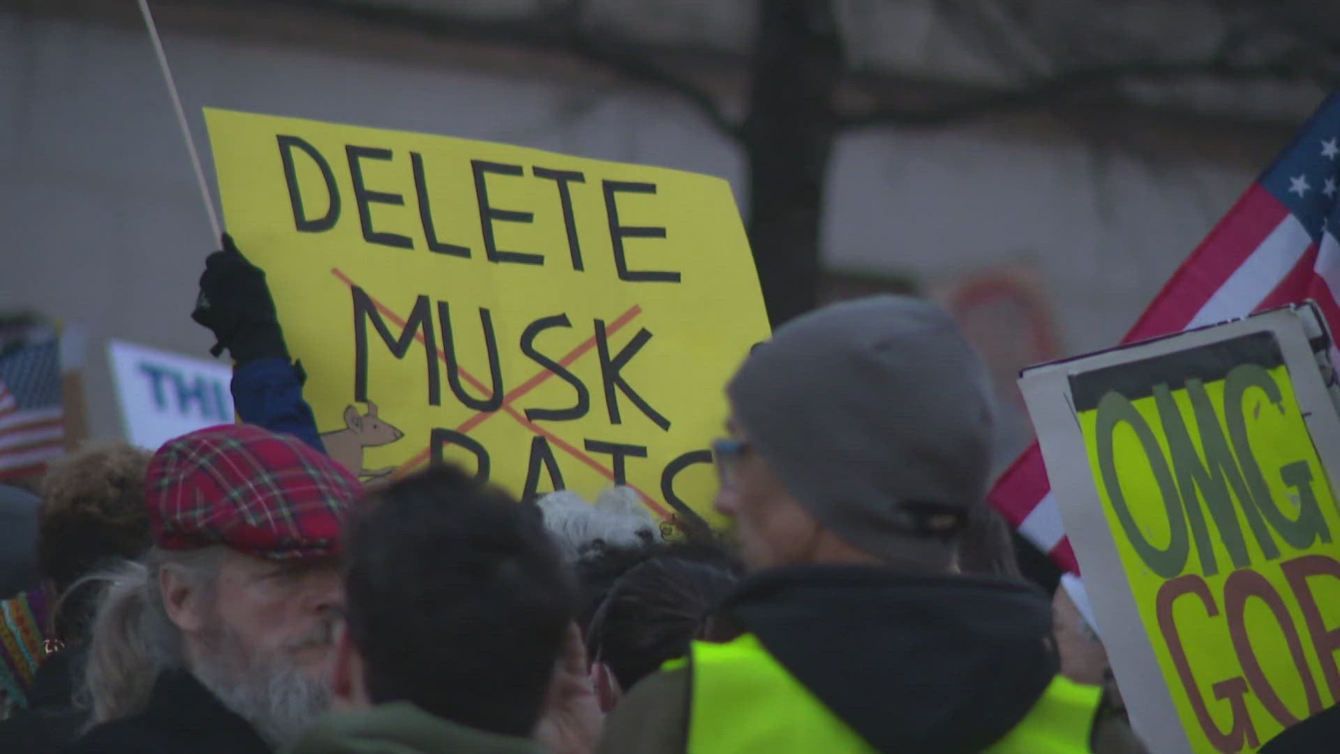 Protests over Elon Musk's access to data shuts down DC streets | wusa9.com