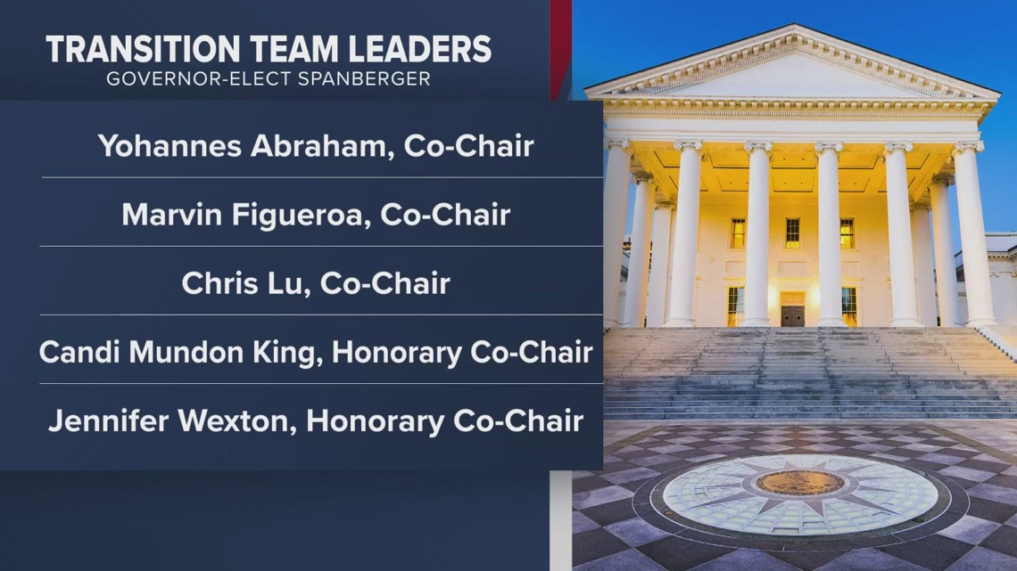 Virginia Governor-Elect Spanberger identifies transition team | wusa9.com
