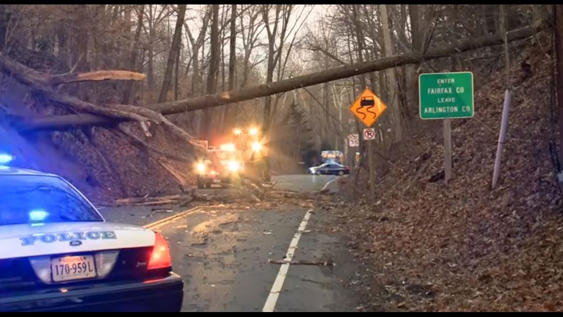 Damage, more than 38K power outages due to high winds in DC area ...