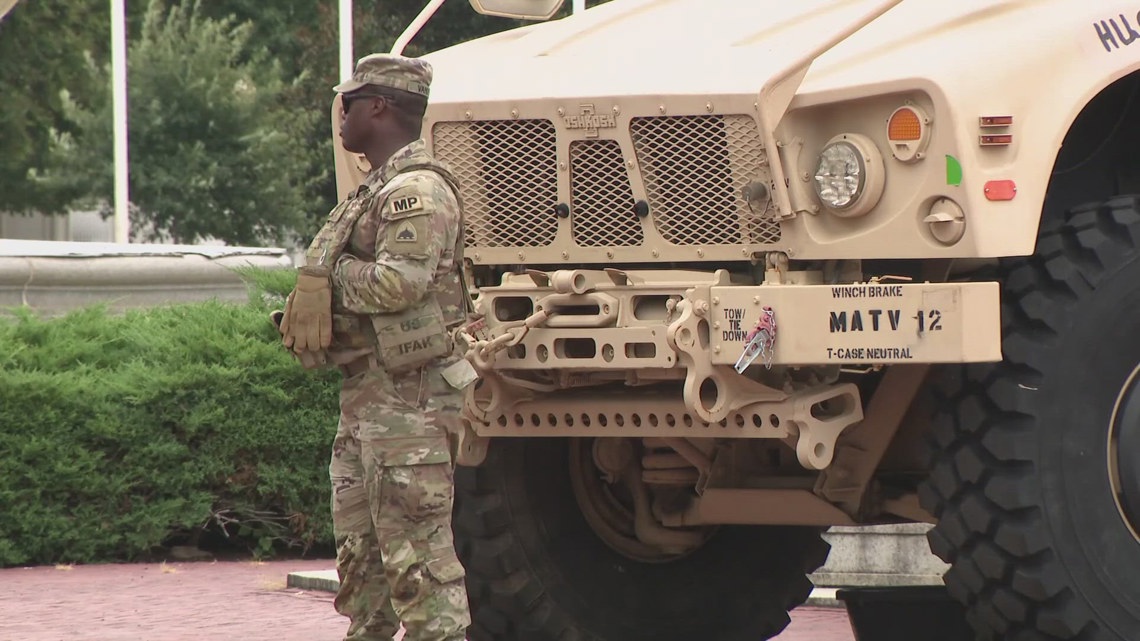 Military vehicle crashes into car in Capitol Hill | wusa9.com