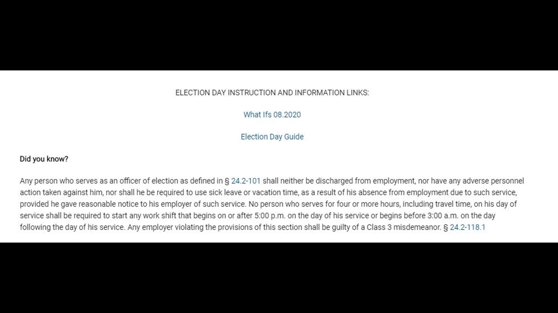 Do I get paid time off to vote? Voting rights employees | wusa9.com