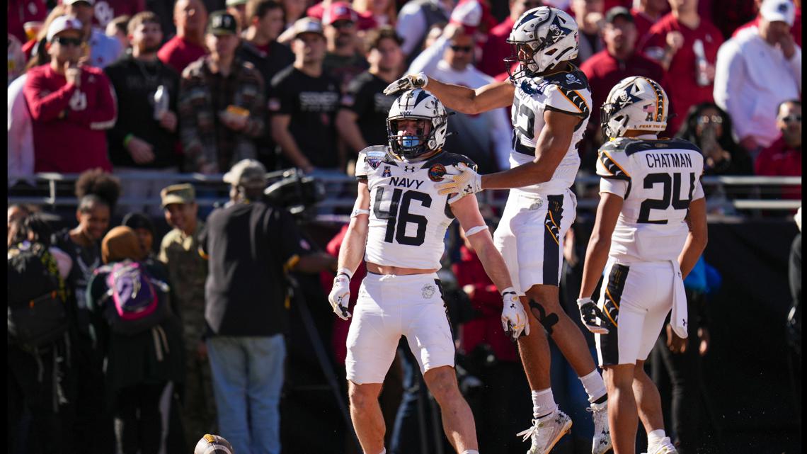 Navy defeats Oklahoma after 95-yard touchdown | wusa9.com