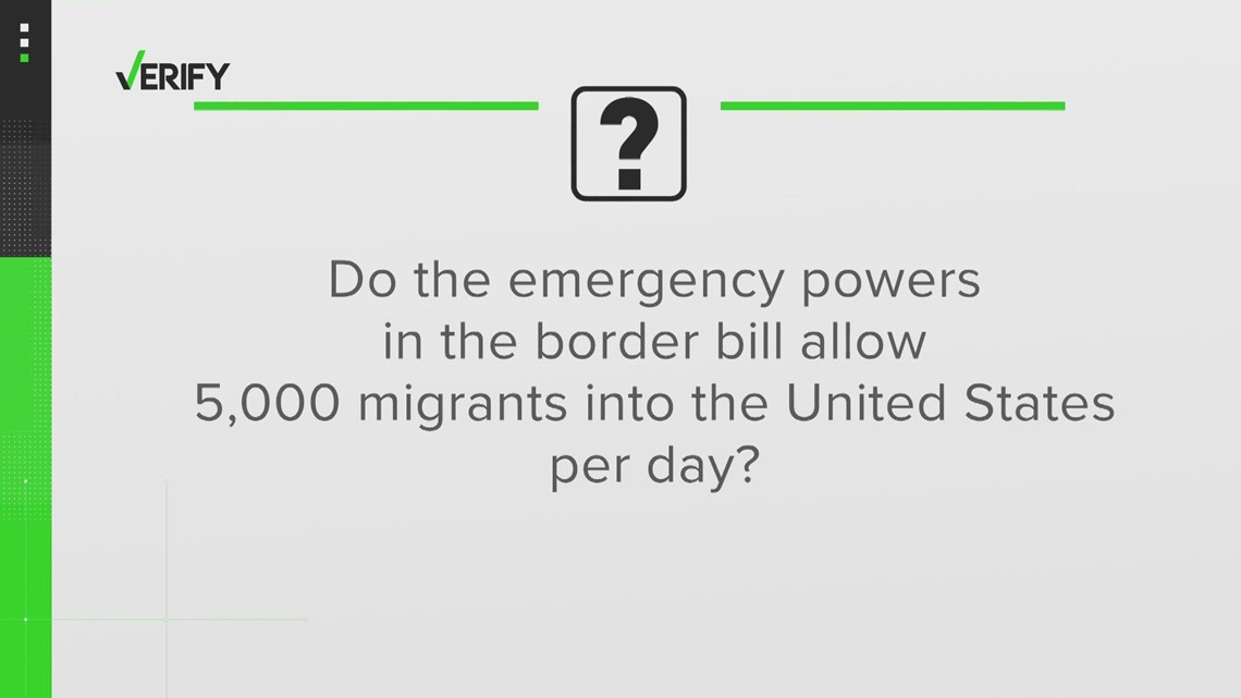 No, the Senate border bill would not have allowed 5,000 migrants ...