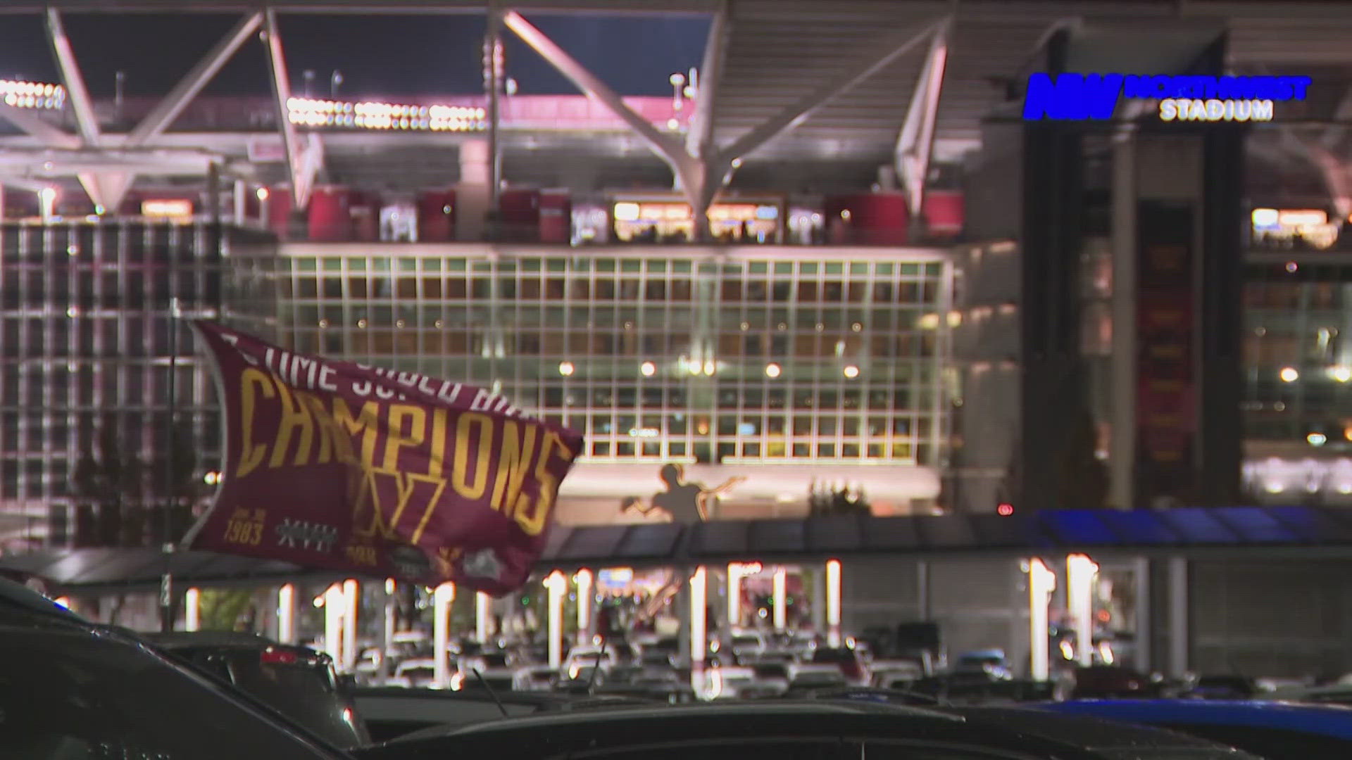 Commanders fans tailgate outside Northwest Stadium for Bears game ...