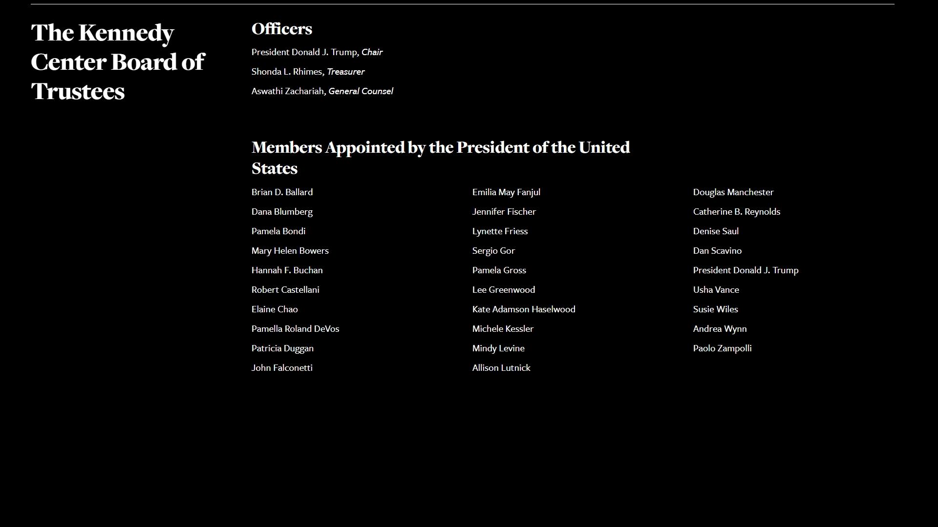 Donald Trump elected chairman of Kennedy Center Board of Trustees ...