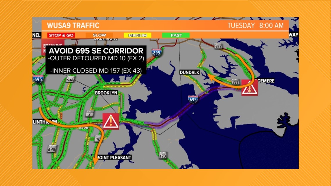 Here's traffic impacts due to Key Bridge collapse in Baltimore | wusa9.com