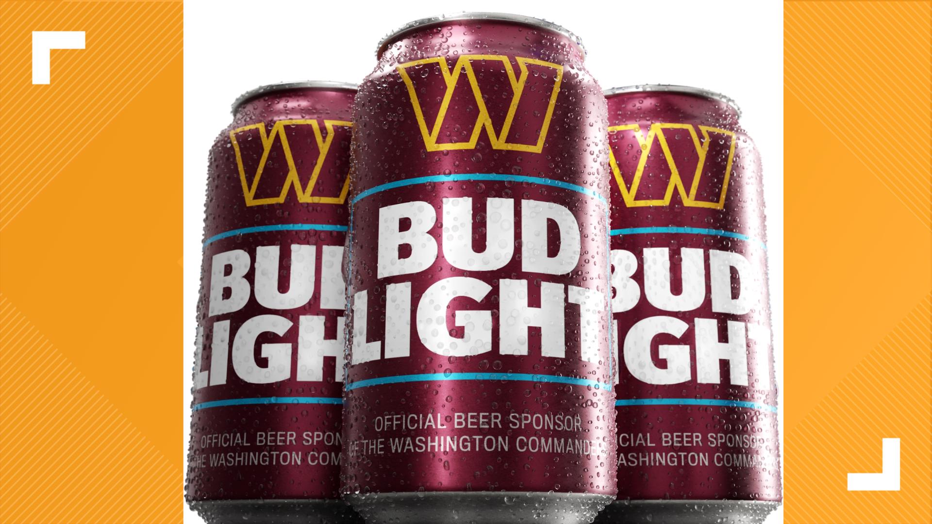 Limited-edition Bud Light Washington Commanders cans unveiled | wusa9.com