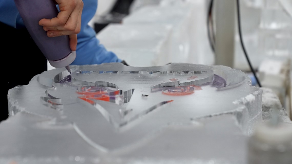 Frederick's Fire in Ice features 60,000 pounds of sculpted ice | wusa9.com