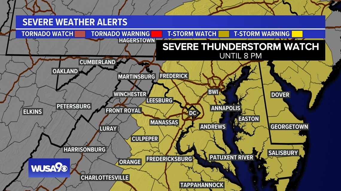 Timeline: Heavy Sunday storms could lead lead to flooding | wusa9.com