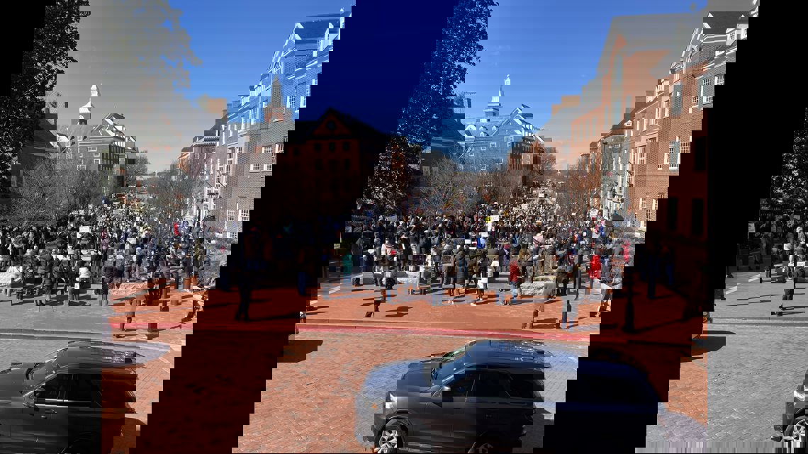 Protests happening in DC against Trump, project 2025 on Presidents' Day ...