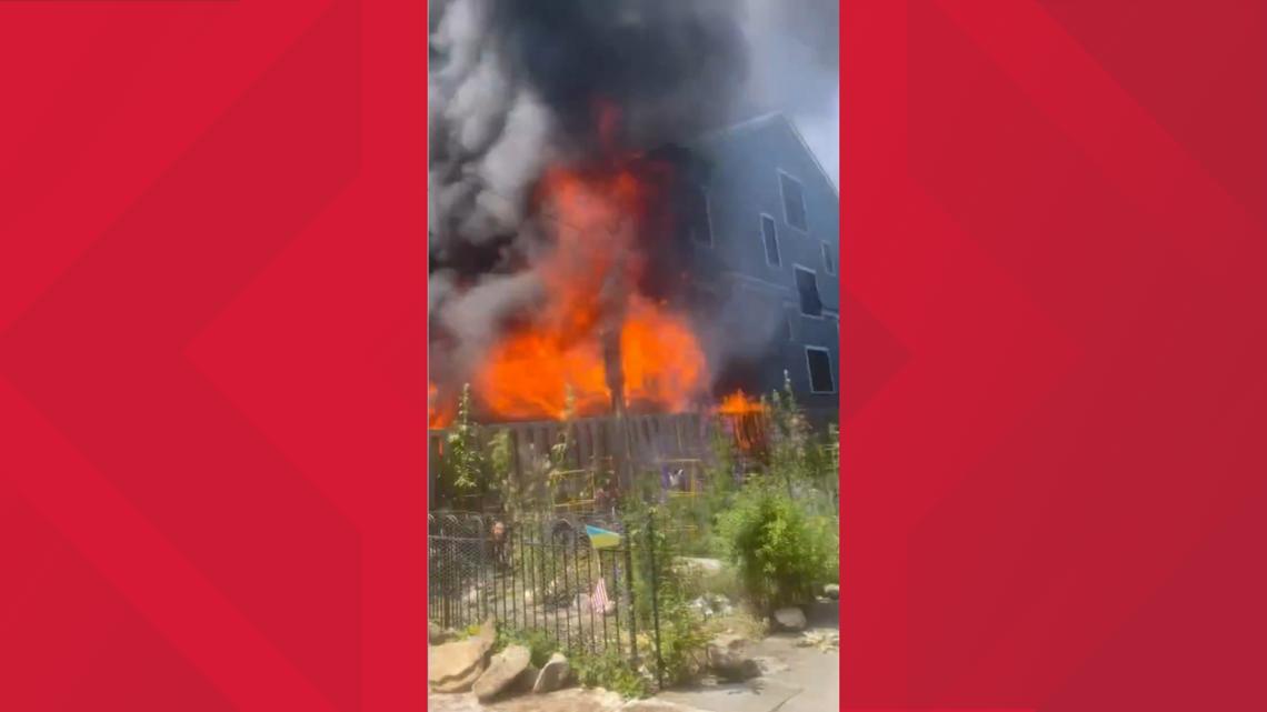 Firefighters combat blaze in Northwest DC home | wusa9.com