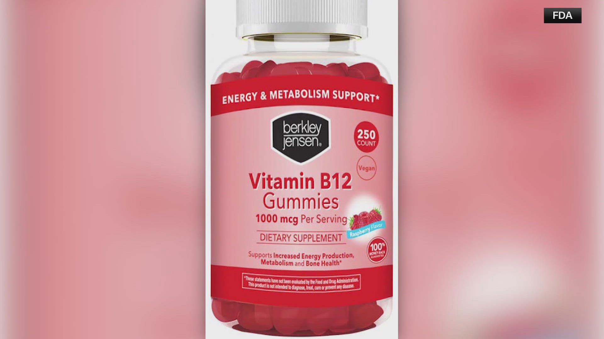 Vitamin B12 gummies recalled over peanut allergen risk | wusa9.com