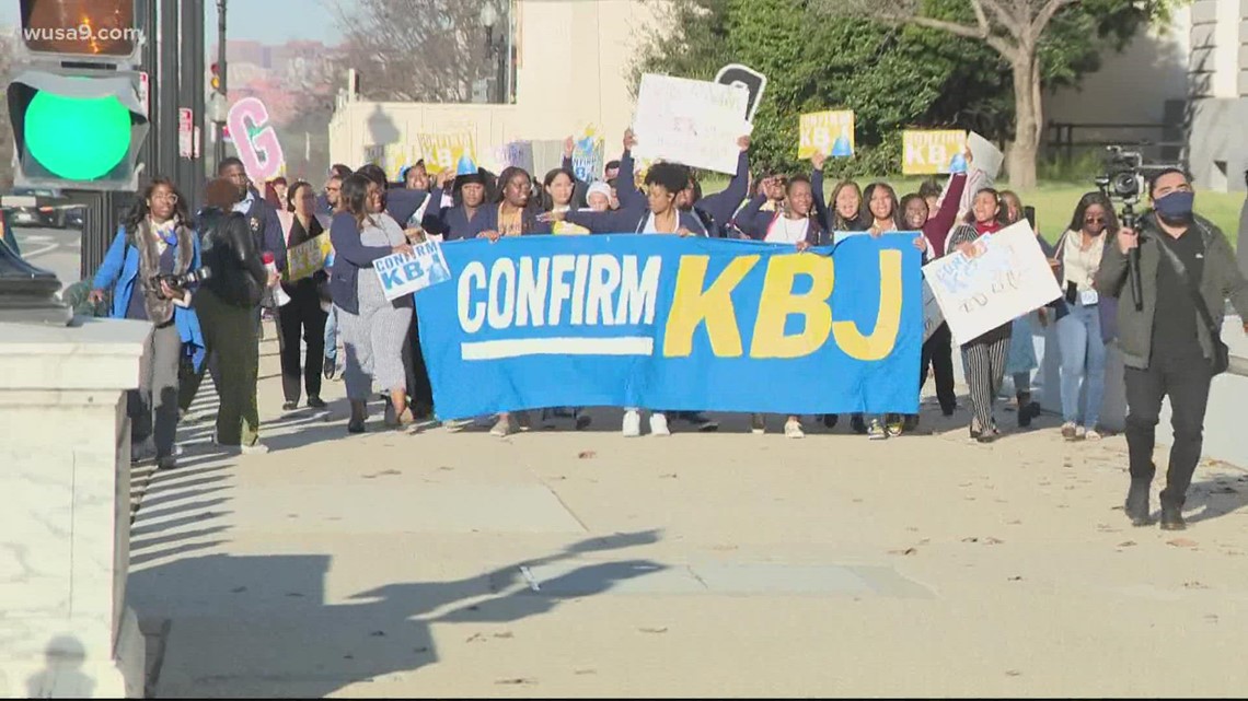 Confirmation hearing for Judge Jackson draws rallies and protests ...