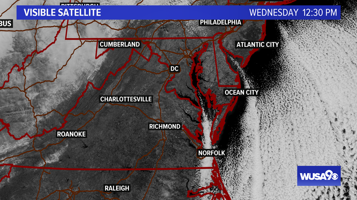 'Bay-Effect Clouds' form over the Chesapeake Bay | wusa9.com