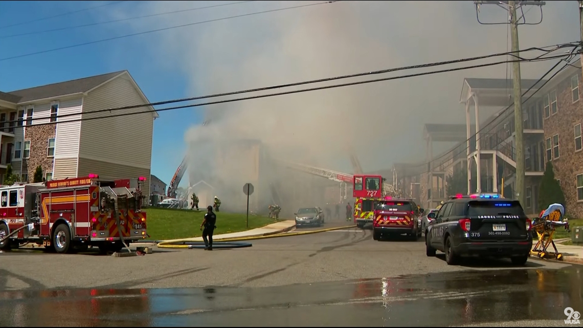 Firefighters battle 2-alarm apartment blaze in Laurel | wusa9.com