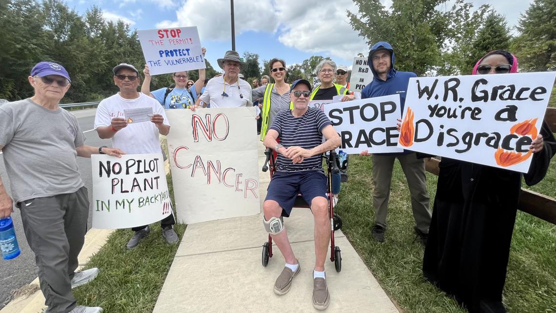 Protestors angry over plastic recycling research lab plans | wusa9.com