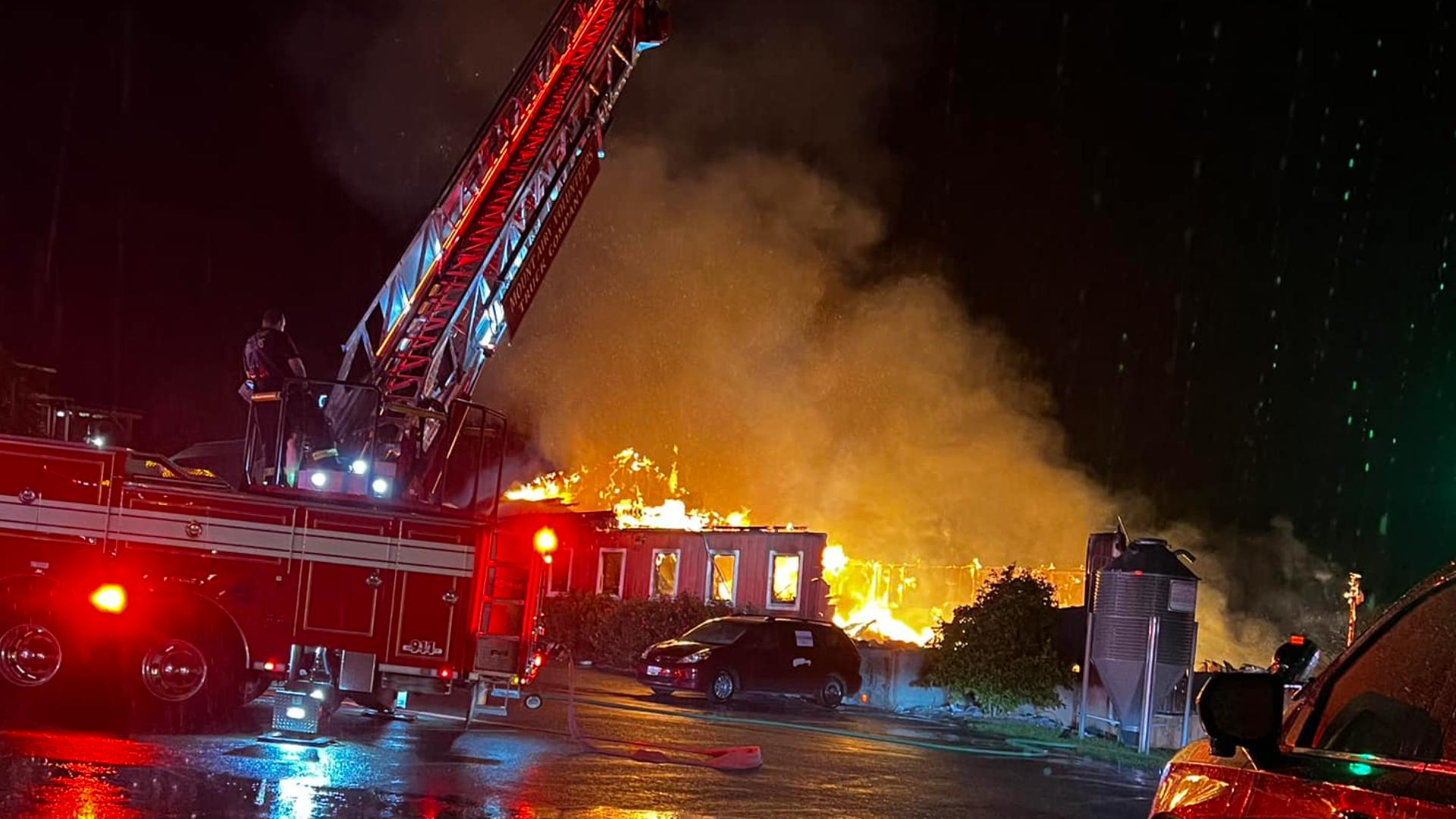 Fire rages for hours at Maryland's Red Shedman Farm Brewery | wusa9.com