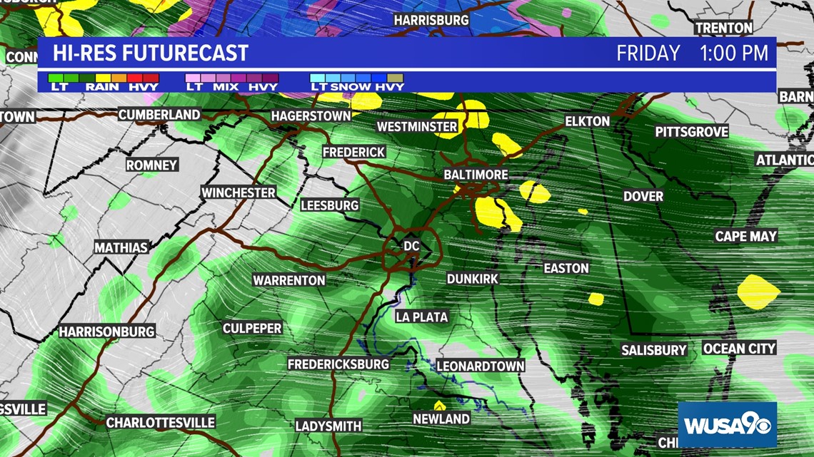 Timeline for rain in Washington, DC Friday | wusa9.com