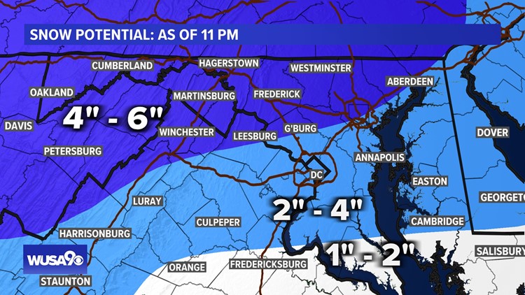 Potential snow this weekend in the DMV | wusa9.com