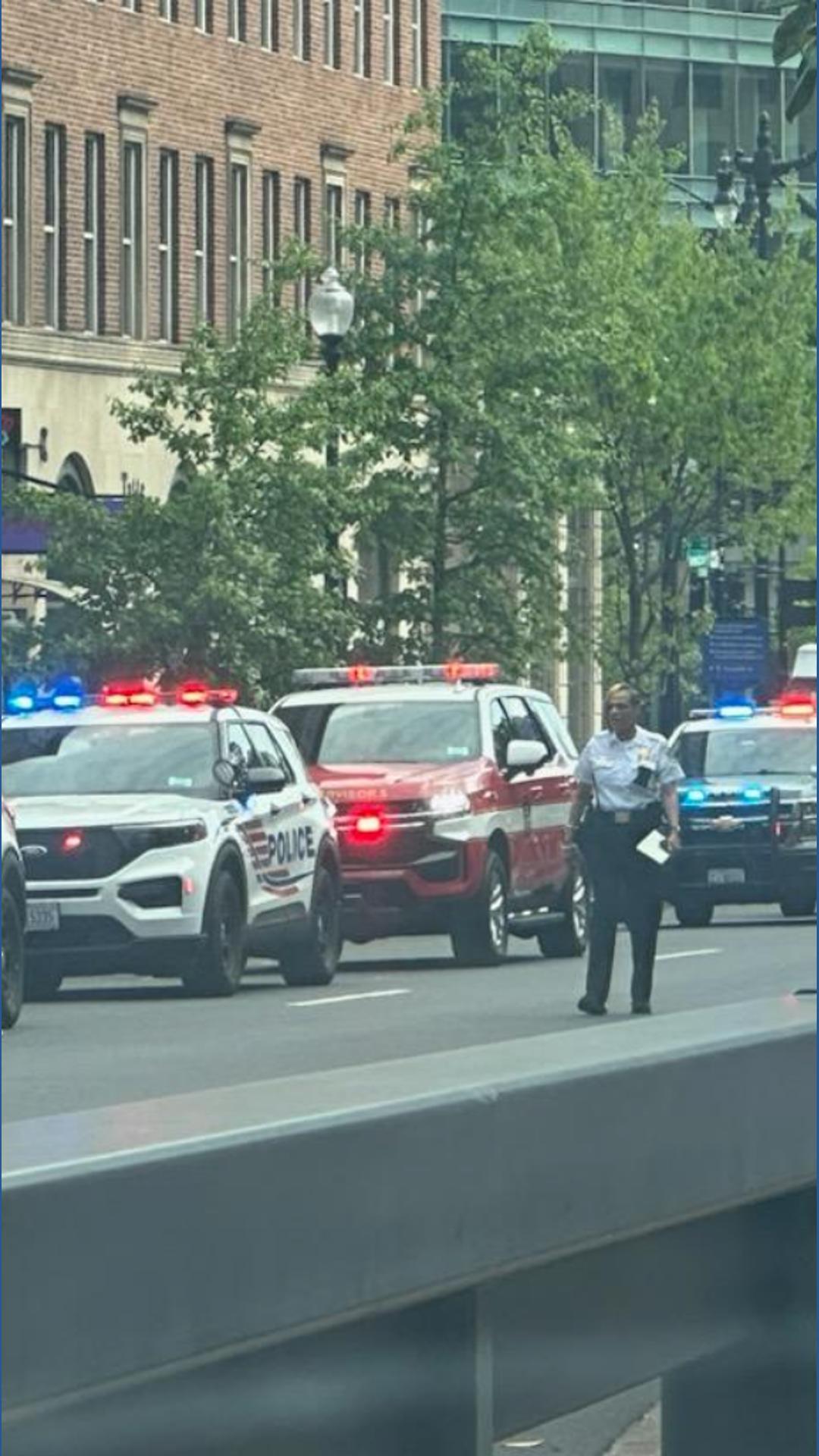 Road closed after Metro Transit Police officer shoots suspect in NW DC ...
