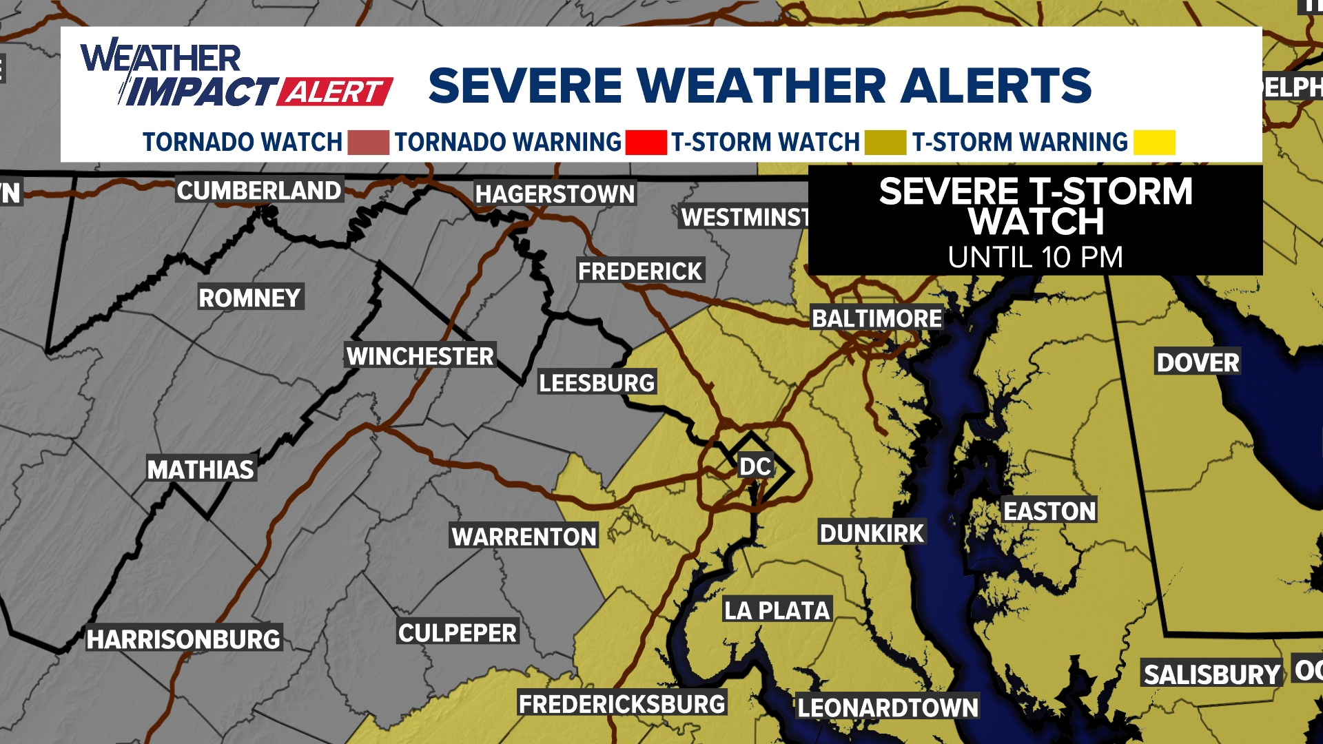 Severe storms Sunday with strong winds and heavy rain in DC | wusa9.com