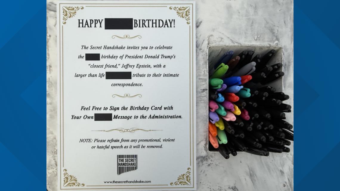 Massive birthday card replica from Trump to Epstein appears on the ...